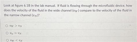 Solved Look At Figure B In The Lab Manual If Fluid Is Chegg