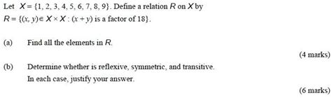 Solved Let X1234567 8 9 Define A Relation R On Xby R X