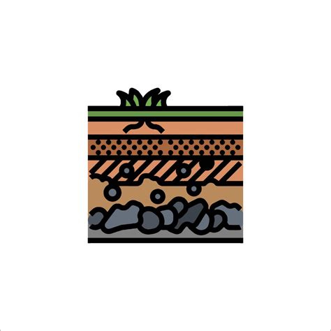 An Illustration Of A Soil Layer With Rocks And Plants 54913284 Vector