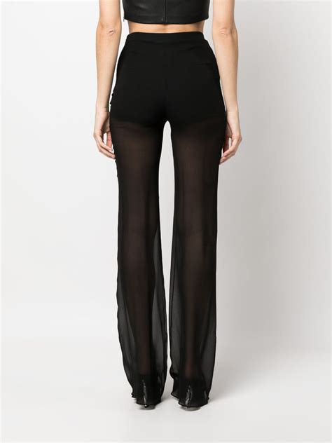 Nensi Dojaka Semi Sheer Silk Trousers Farfetch