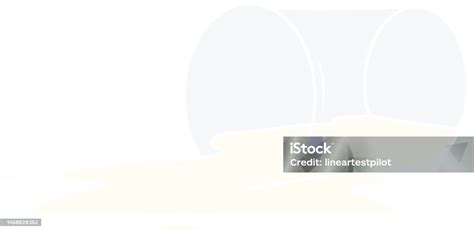 Hand Drawn Cartoon Doodle Of A Spilt Glass Stock Illustration