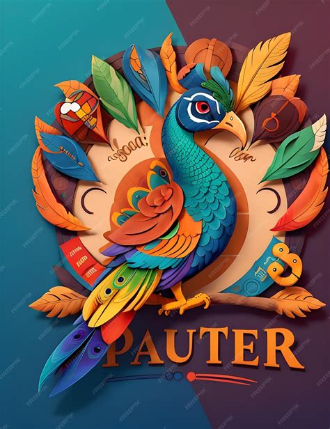 Premium Ai Image Peacock Mascot