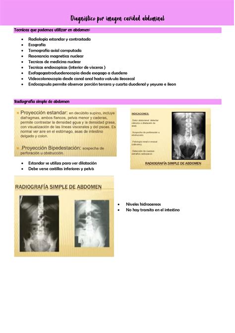 Diagnóstico Por Imágenes Abdomen Tecnicas Que Podemos Utilizar En