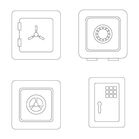Safe Icon Vector 21705672 Vector Art At Vecteezy