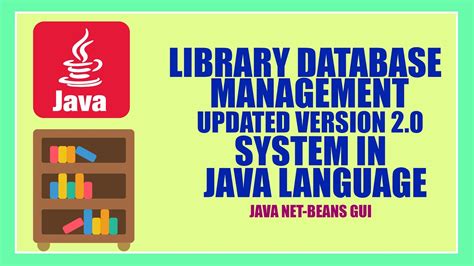 Library Database Management System Updated Version 20 In Java Net Beans Youtube
