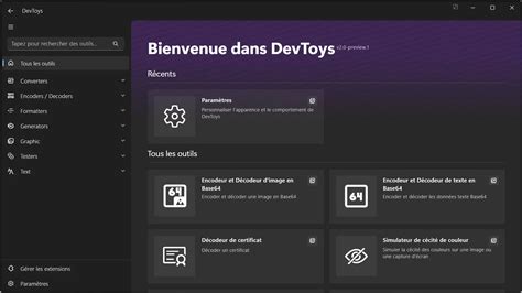 DevToys la boîte à outils indispensable pour les développeurs