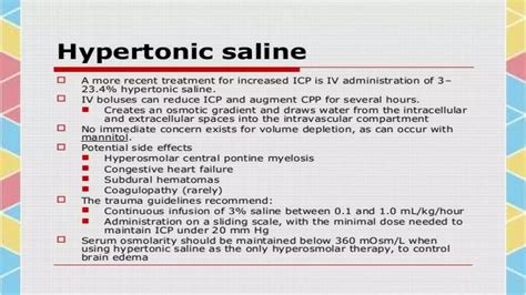 Hypertonic Saline Versus Mannitol For Increased Intracranial Pressure