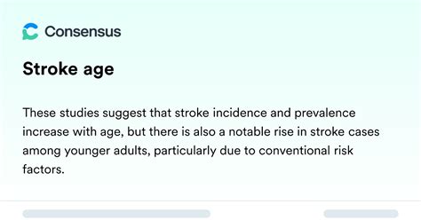 Stroke Age Consensus Academic Search Engine