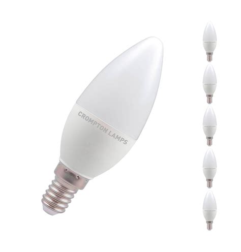 Crompton Candle Led Light Bulb E14 5 5w 40w Eqv Warm White 5 Pack