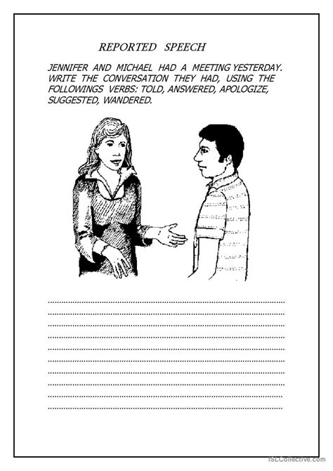 Reported Speech English Esl Worksheets Pdf Doc