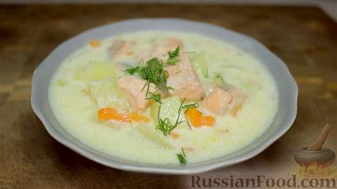 Рецепт Уха из форели со сливками по фински лохикейтто на