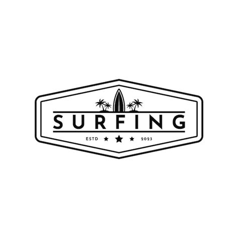 Premium Vector Vintage Retro Surfing Logo Design Idea