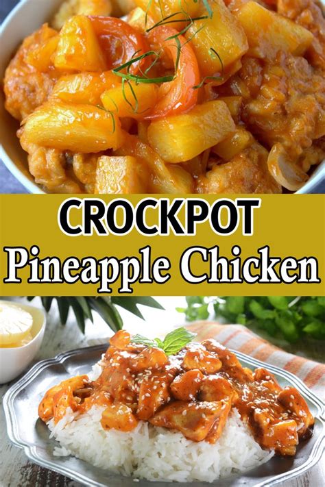 Slow Cooker Pineapple Chicken Crockpot Hawaiian Pineapple Chicken