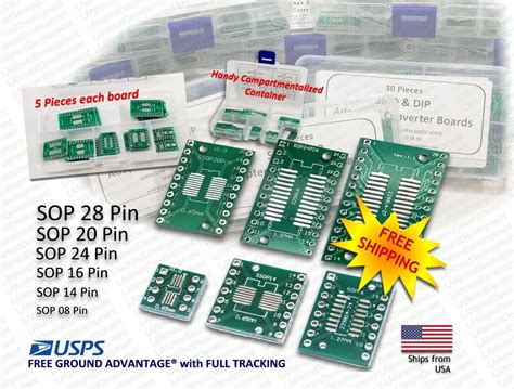 30 Pcs Sop24 Ssop24 Tssop24 To Dip24 0 65mm 1 27mm To 2 54mm Adapter