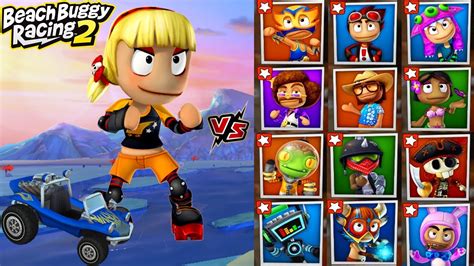 Beach Buggy Racing 2 Android Gameplay Roxie Roller Vs All Boss Battles YouTube