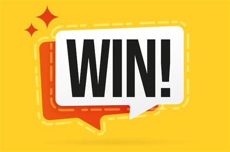 Premium Vector Win Speech Bubble Info Banner Template