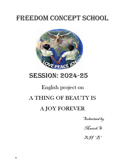 English Project Class Xii Pdf Beauty Poetry