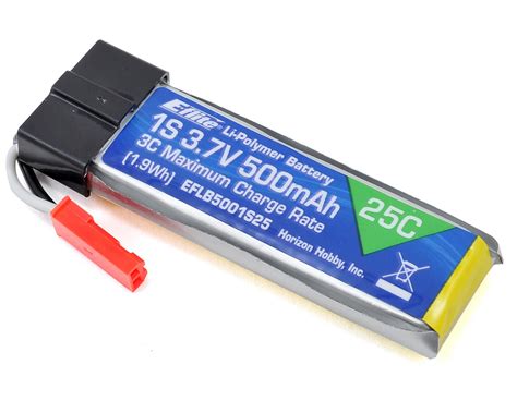 500mah 37v 25c 1s Lipo Battery Pack With Jst Plug Eflb5001s25