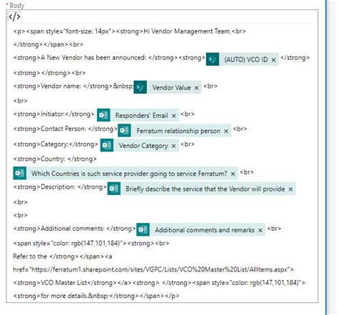send email v2 not retaining style text colour power platform