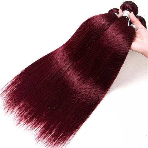 Aliexpress Buy Jaycee Pre Colored Hair Weave Wine Red Human Hair