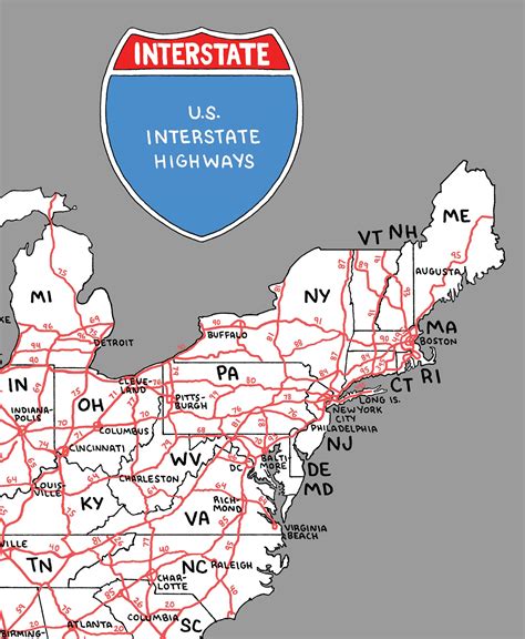 Printable Interstate Highway Map