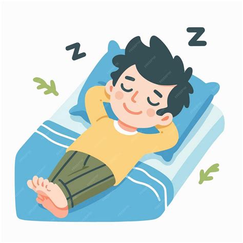 Ilustración Vectorial De Personas Durmiendo Profundamente En Estilo De Diseño Plano Vector Premium