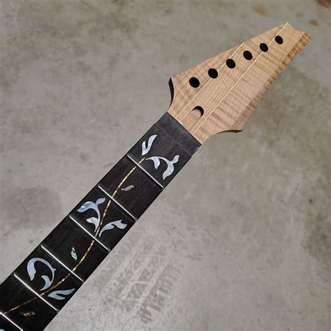 Jem 7v Inlay Ebony Flame Roasted Maple Neck Ss Frets Fits Reverb