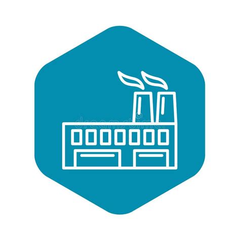 Icono Amistoso De La F brica De Eco Estilo Del Esquema Ilustración del