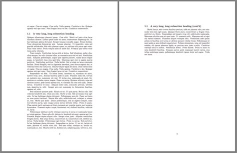Sectioning Re Displaying The Short Subsection Headings After Page