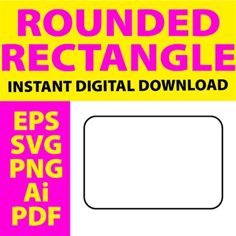 Rounded Rectangle Svg Etsy