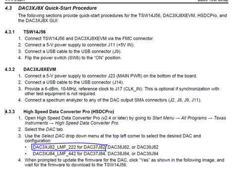 ti jesd204 ip jesd204b configuration between fpga and dac37j82 data
