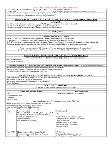 Lesson Plan Title In Word And Pdf Formats