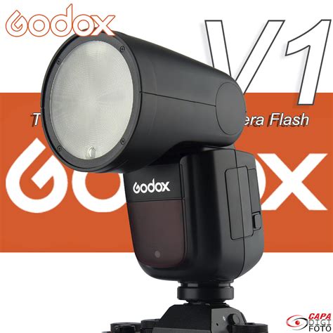 Godox V1 Ttl Li Ion Round Head Camera Flash Capa