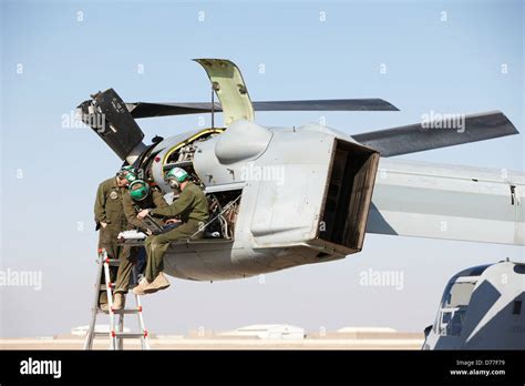 United States Marine Corps Aircraft Maintenance Specialists Working