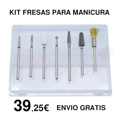 Kit fresas uñas manicura