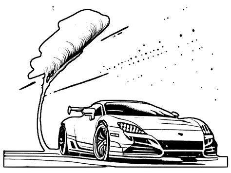 Sport Car Coloring Page · Creative Fabrica