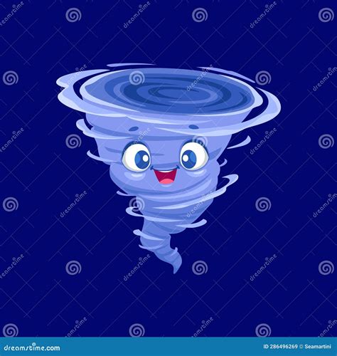 Cartoon Tornado Character Storm Whirlwind Twister Stock Illustration