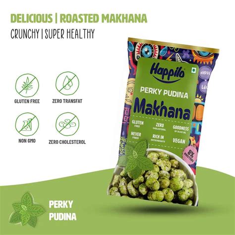 Happilo Premium Super Snack Makhana Perky Pudina Buy At ₹28 Online
