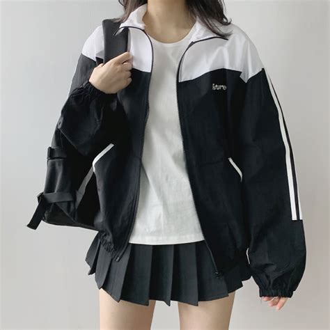 데이지클로젯 남녀공용 퓨쳐 오버핏 바람막이 하이넥 집업 아노락 봄 가을 간절기 아우터 루즈핏 점퍼 커플템 학생 교복템