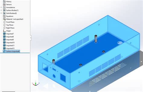Tips For Sheet Metal Conversion On This Imported Step File Rsolidworks