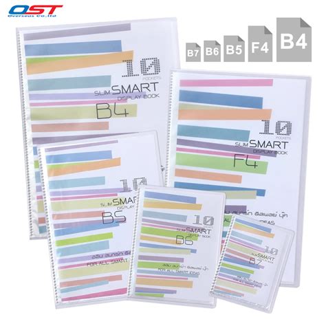 แฟ้มใส่เอกสาร แฟ้มสะสมผลงาน แฟ้มโชว์ ขนาด B7 B6 B5 F4 และb4 10ช่อง