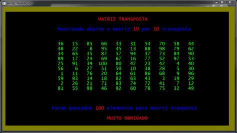 Samuel Lima Programador Cc Matriz Transposta