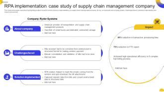 Rpa Management Company Rpa For Business Transformation Key Use Cases And Applications AI SS PPT