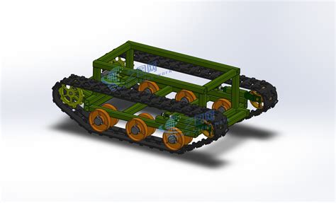 遥控电动履带车设计含solidworks21版三维模型 Cad图纸 说明书｜c23757 艺图网