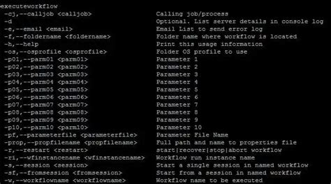 Informatica Executeworkflow