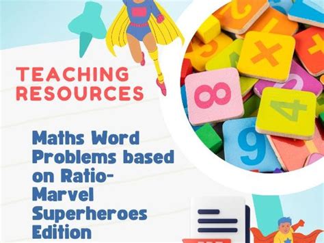 Ratio Maths Word Problems Superhero Themed Teaching Resources
