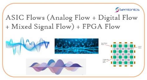 Asic Flows Analog Flow Digital Flow Mixed Signal Flow Fpga Flow