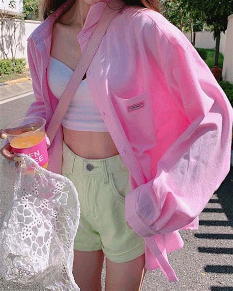 [🌴여름자외선차단🌴] 하나만 입어도 눈에 띄는 화사한 여름 오버 셔츠 4color 에이블리