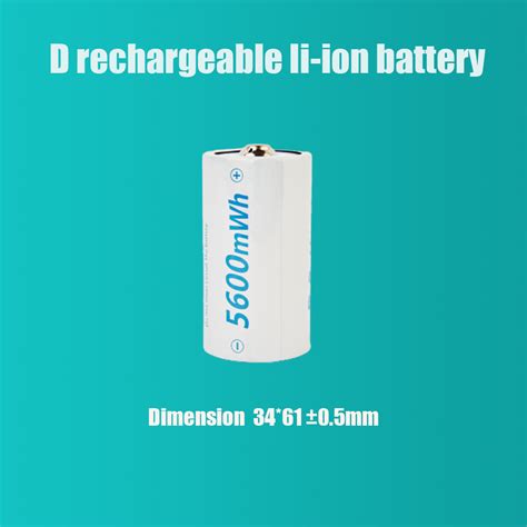 Rechargeable USB D Size Battery 1 5V 5600wh Medical Equipment Continuance Batteries D 5600wh