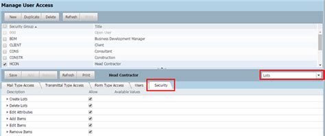 Security Group Level Access